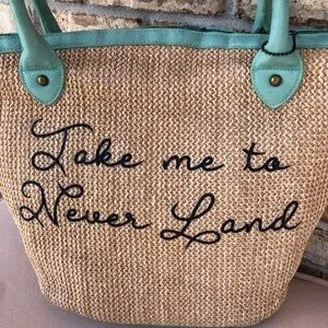 Disney | Bags | Disney Her Universe Peter Pan Mermaid Lagoon Straw Tote ...